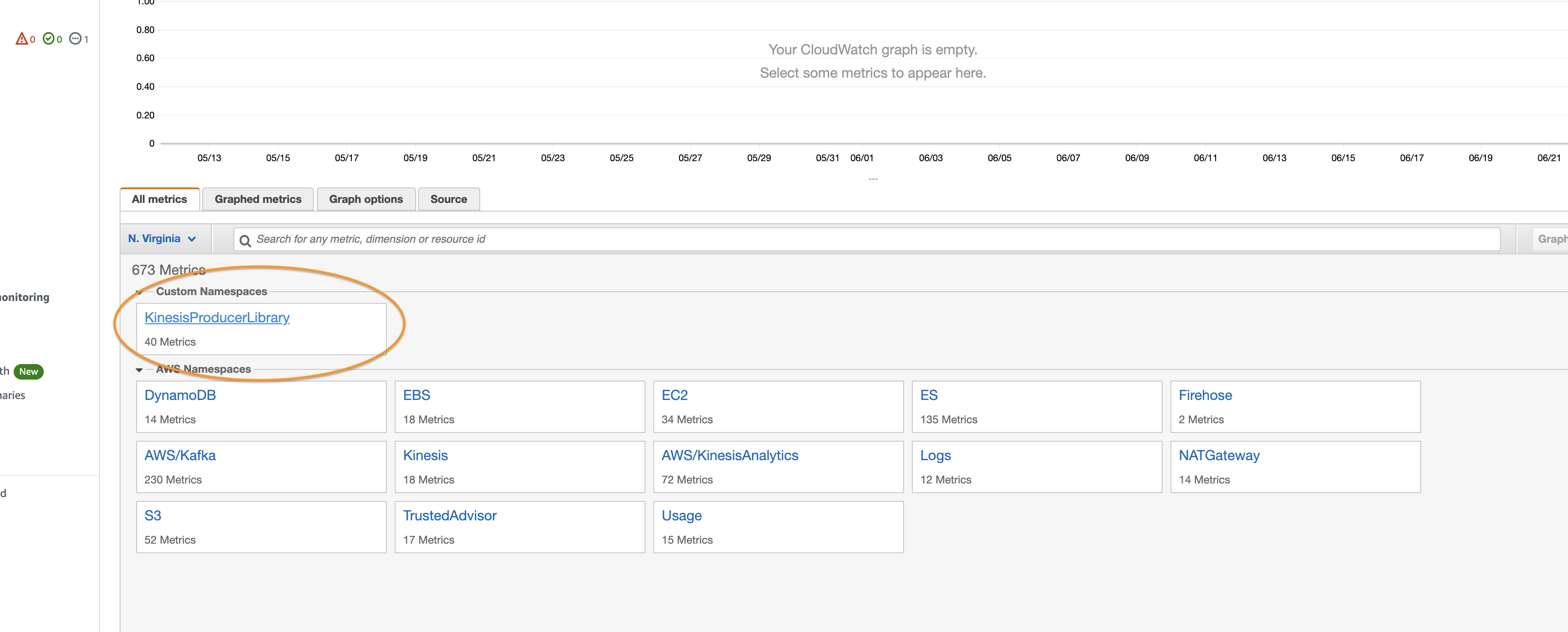 CloudWatch Metrics from the Kinesis Producer Library - AWS Workshop